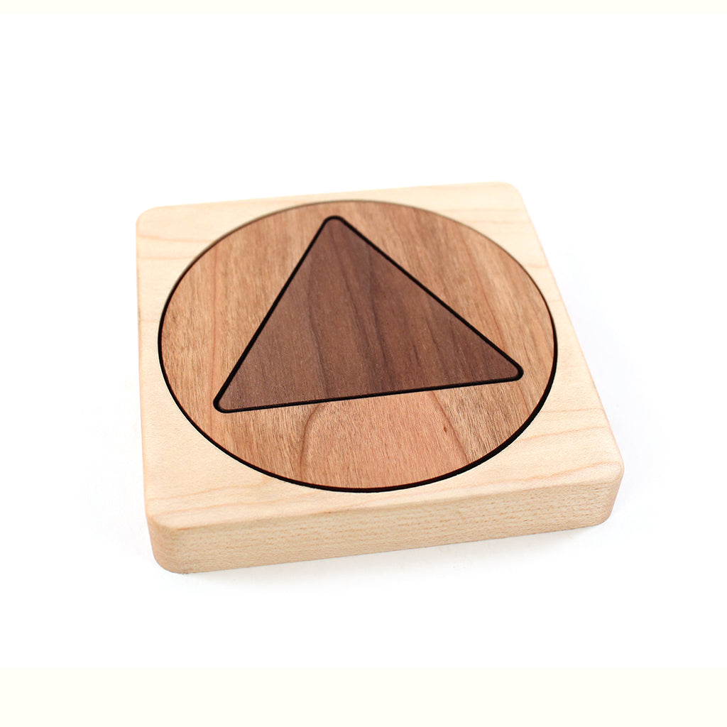 wooden coaster puzzle with logo | Smiling Tree Gifts USA